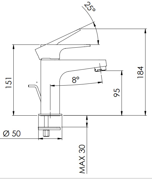 Смеситель для раковины Remer Winner с д/к, хром W10 - купить с ...